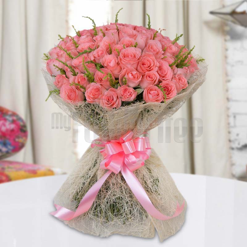 100 Pink Roses - MyFlowerTree