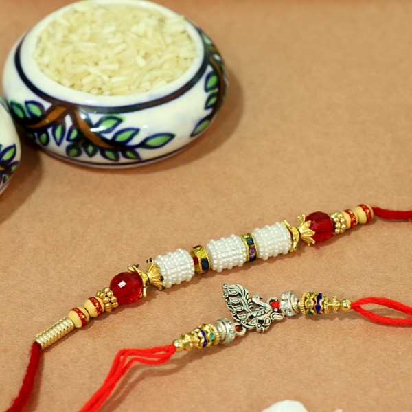 Enticing Peacock Rakhi Set- MyFlowerTree