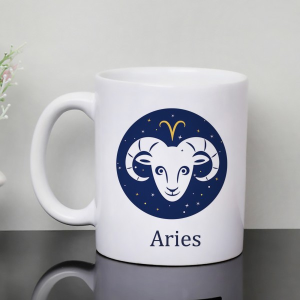 Aries Zodiac Sign Mug- MyFlowerTree