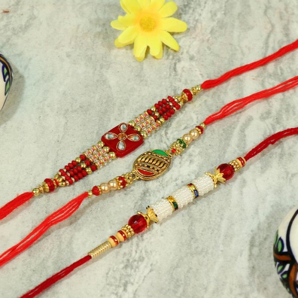 Glorious Pearl Rakhi Sets for love- MyFlowerTree
