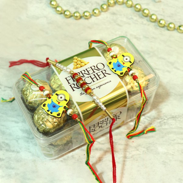 Ferrero Cartoon Rakhi Trio- MyFlowerTree